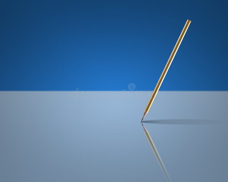 Pencil on a clean bench stock illustration. Illustration of writing ...