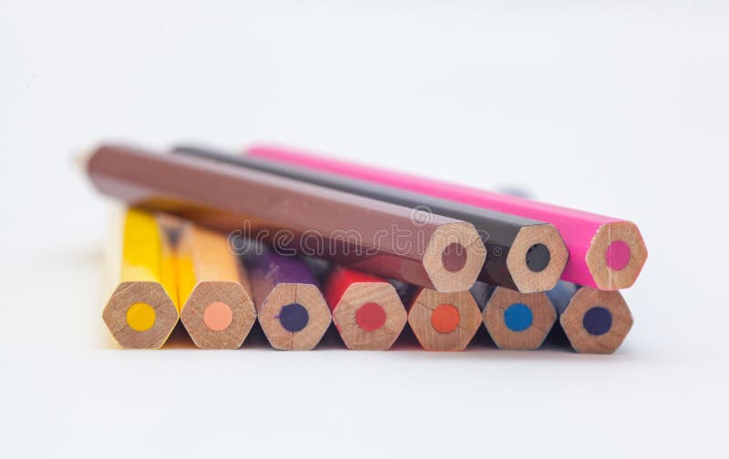 Pencil color stock image. Image of crayon, brown, frame - 69778213
