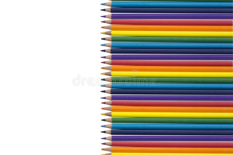 Pencil Color Work Path Isolated Design Palette Stock Image - Image of ...