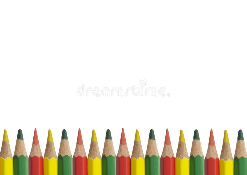 Pencil Color Work Path Isolated Design Palette Stock Image - Image of ...