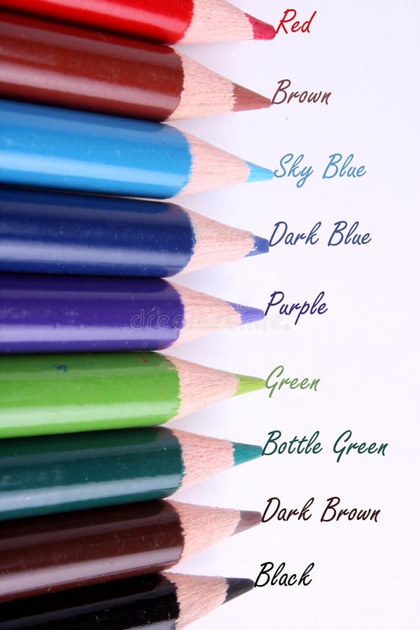 Pencil Colors stock image. Image of names, variety, artistry - 20574517