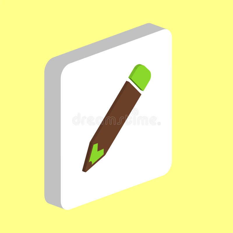Pencil computer symbol stock vector. Illustration of education - 133339185