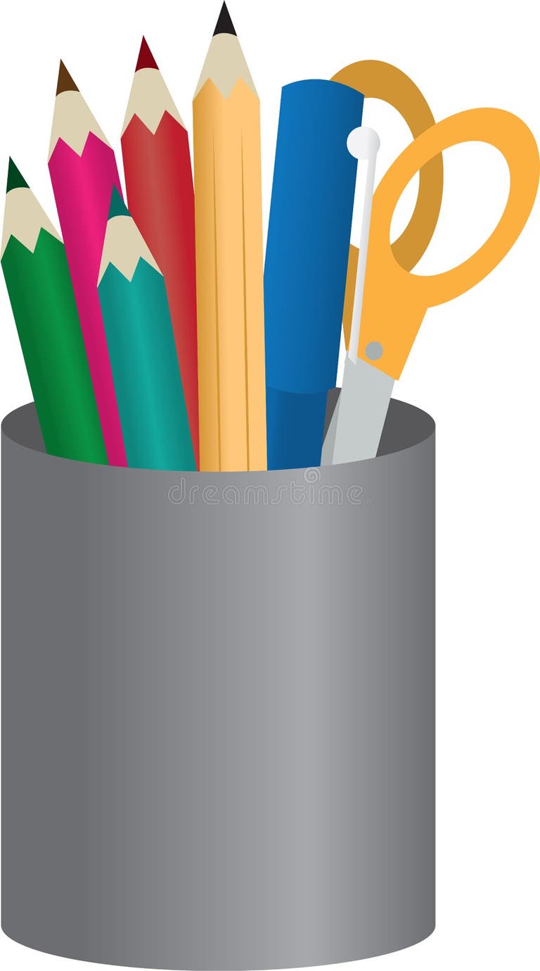 Pencils Container Stock Illustrations – 3,526 Pencils Container Stock ...