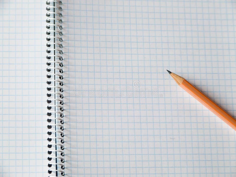 Pencil on copy-book stock image. Image of equipment, notepad - 6993535