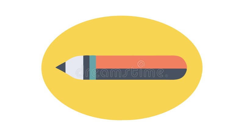 Pencil Crayon Writing Drawing Art Tool Icon, Vector Design Generative ...