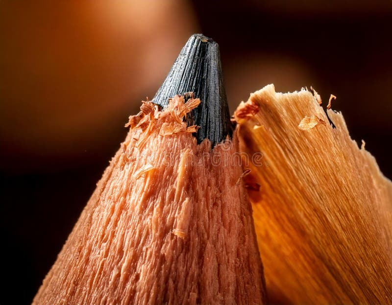 A Pencil is Cut in Half and the Tip is Shown Stock Image - Image of ...