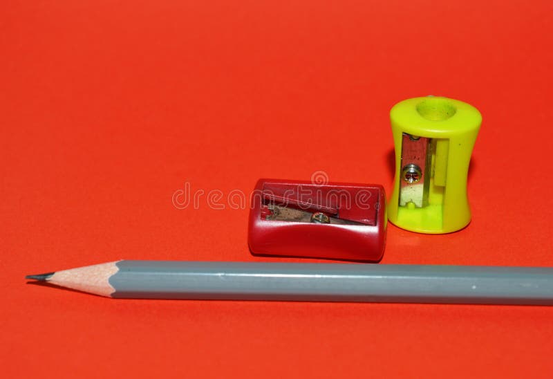 Pencil and cutter stock image. Image of paper, colors - 138669605
