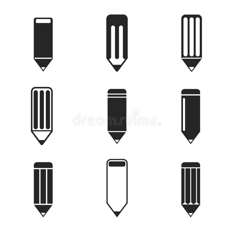 Pencil Design . Icon Set . Eps 10 Vector Illustration Stock Vector ...