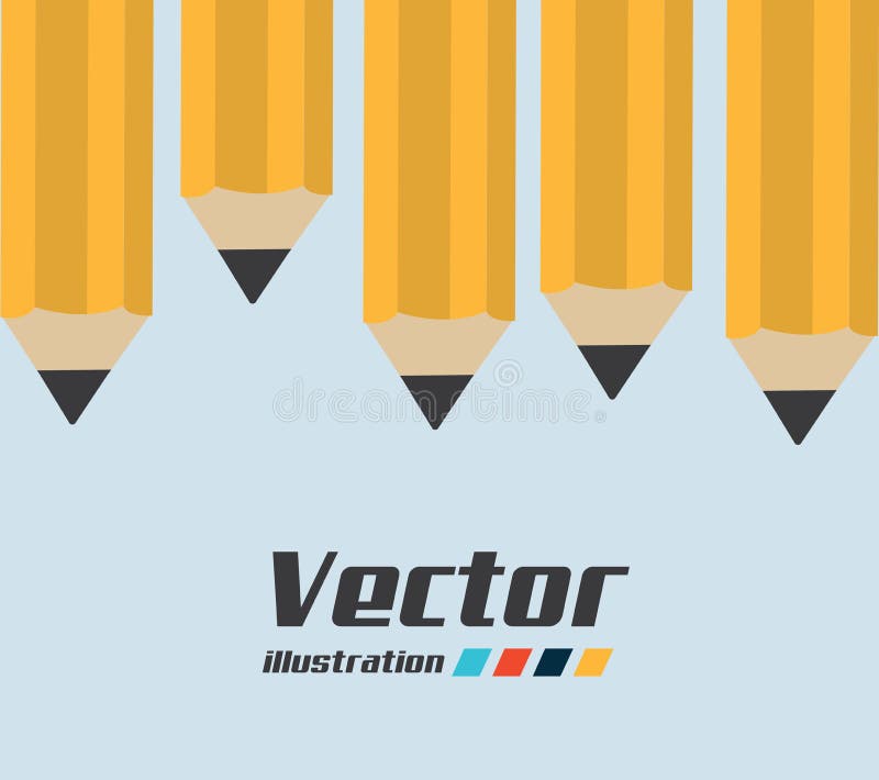 Pencil design stock vector. Illustration of design, educational - 44165431