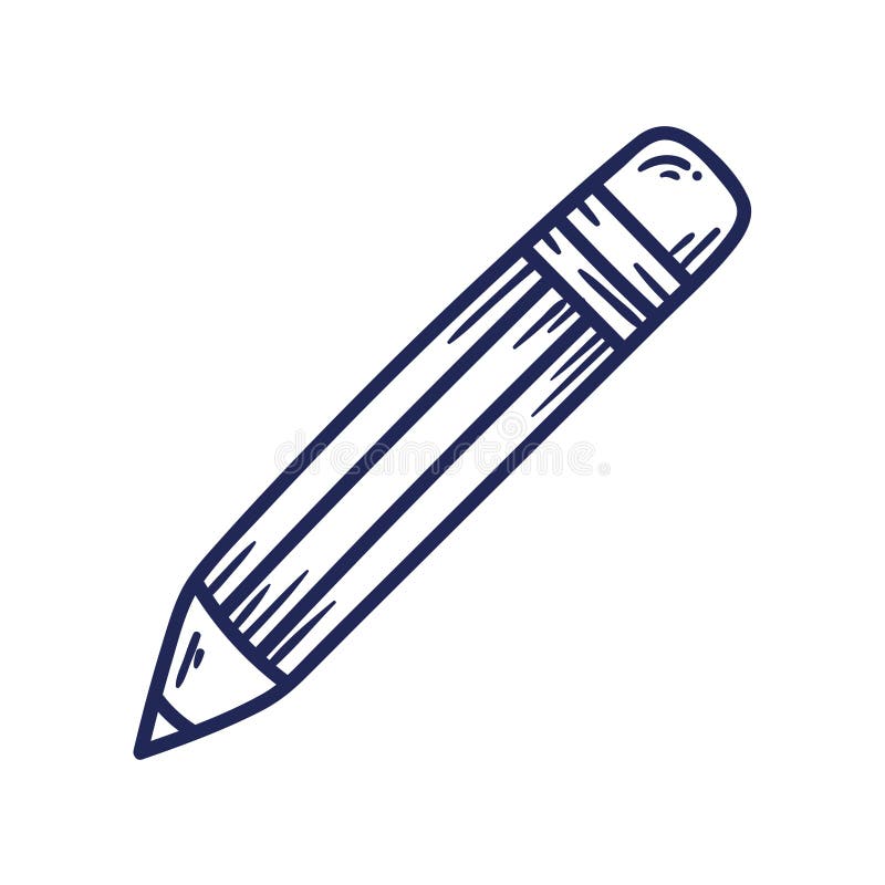 Pencil doodle icon stock vector. Illustration of drawn - 288250414