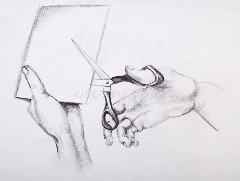 Pencil drawing. arms stock illustration. Illustration of antique ...