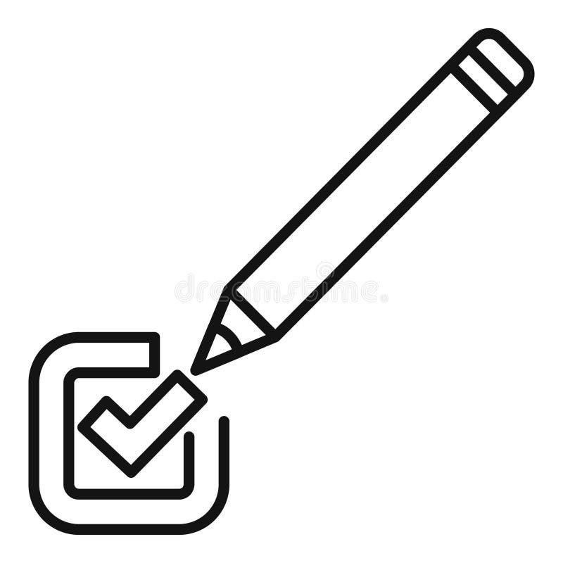 Check Mark Pencil Stock Illustrations – 16,005 Check Mark Pencil Stock ...