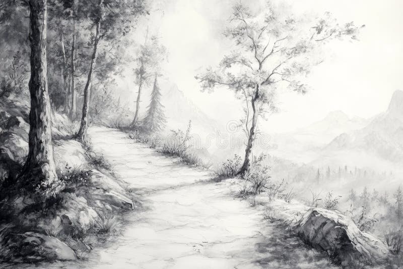 789 Pencil Drawing Trees Stock Photos - Free & Royalty-Free Stock ...