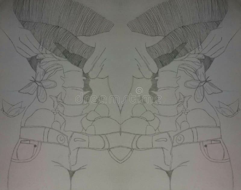 Pencil Drawing. Flower Power Jeans Stock Image - Image of power, pencil ...