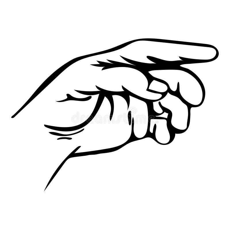 Giving Hand. Pencil Drawing On White Background Stock Illustration ...