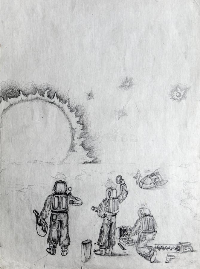 Pencil Drawing Illustration, Sketch, Hand Made Stock Illustration ...