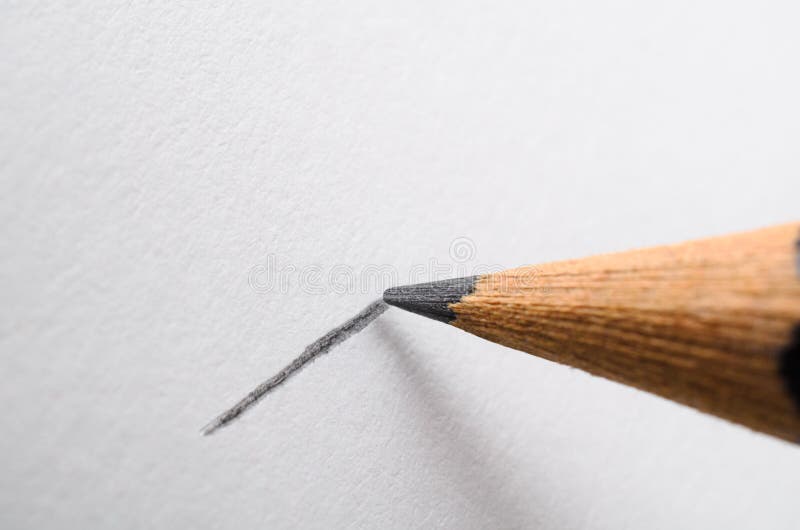 Pencil Drawing a Line Macro Stock Photo - Image of angled ...