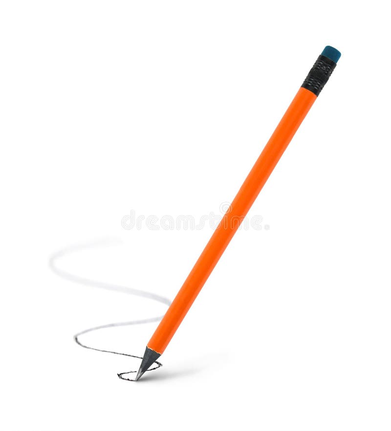 Pencil Drawing Light Bulb on White, Idea Concept. Stock Image - Image ...