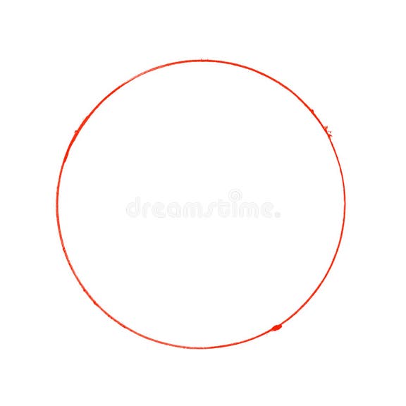 Pencil drawing: Red circle stock illustration. Illustration of ...