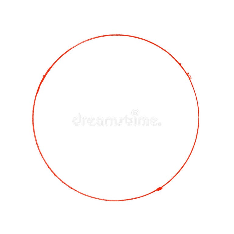 Pencil drawing: Red circle stock illustration. Illustration of ...