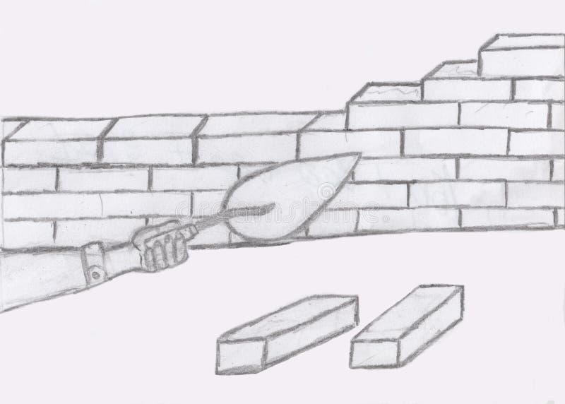 Laying Brick Sketch Stock Illustrations – 23 Laying Brick Sketch Stock ...