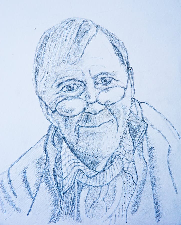 Pencil Drawing: Self Portrait Stock Image - Image of practice, jumper ...