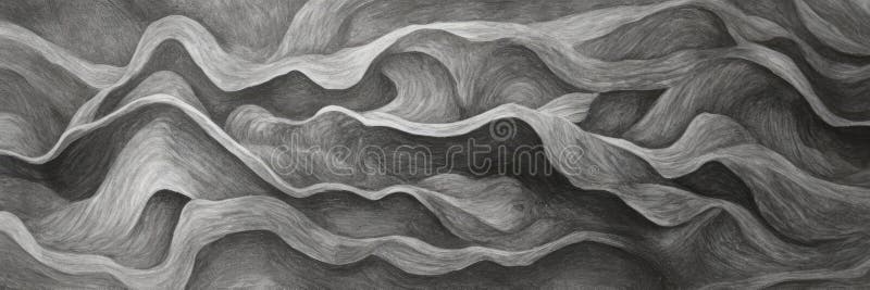 Pencil Drawing, Texture Pattern of Lines and Waves. Volumetric Pencil ...