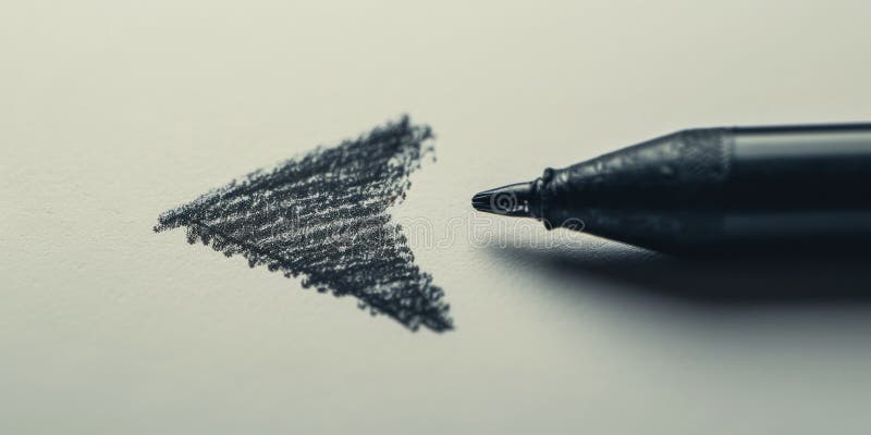 Pencil Drawing Triangle on Paper Stock Illustration - Illustration of ...