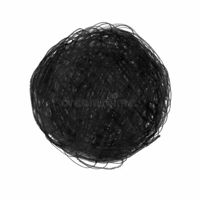 Pencil drawn round shaped stock vector. Illustration of simple - 87658692