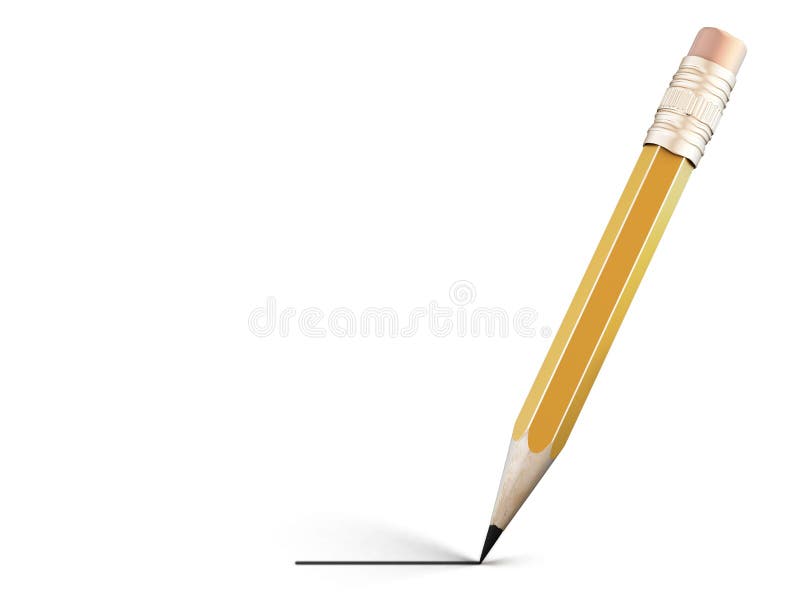 Pencil draws a line. 3d. stock illustration. Illustration of color ...