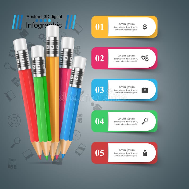 Pencil, Education Icon. Business Infographic. Stock Vector ...