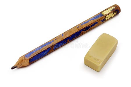Old Pencil and Eraser stock image. Image of eraser, write - 3600353