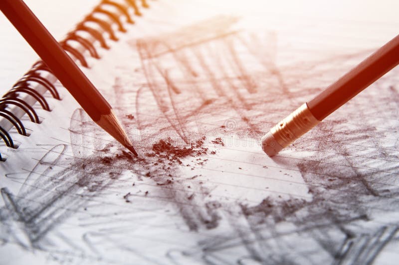 Pencil eraser stock photo. Image of learning, mistake - 100277072