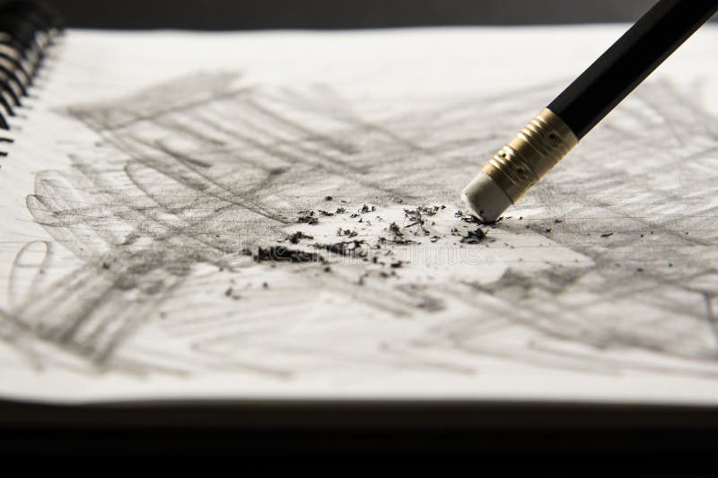 Pencil eraser stock photo. Image of office, business - 100276946