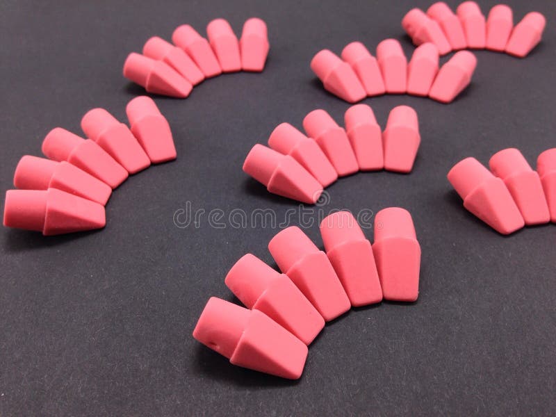 Pencil erasers stock image. Image of stationary, school - 89465253