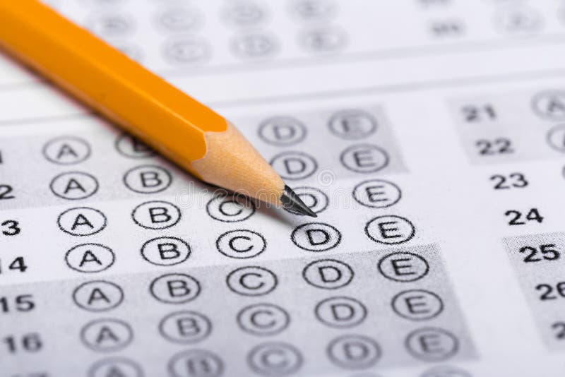 Fill in the Answer Sheet in the Exam with a Pencil Stock Image - Image ...