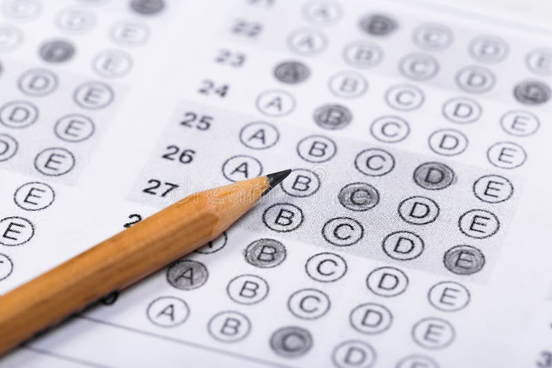 Pencil for the Exam. Printed School Test Stock Image - Image of ...