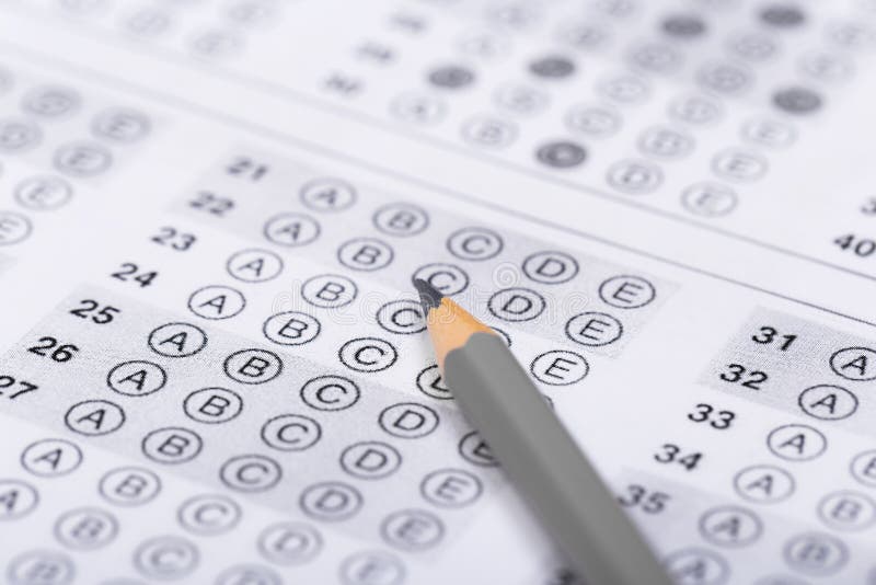 Pencil for the Exam. Printed School Test Stock Image - Image of ...