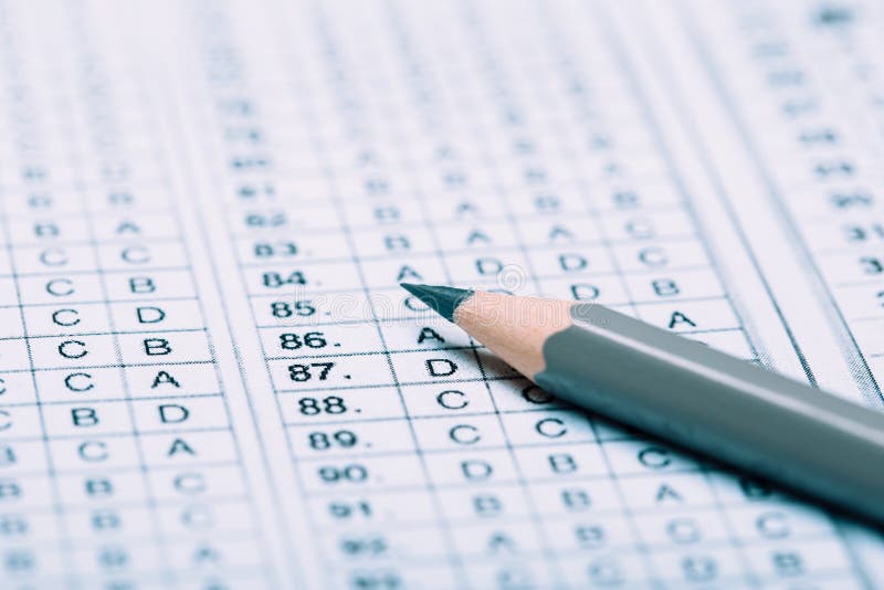 Pencil for the Exam. Printed School Test Stock Image - Image of ...