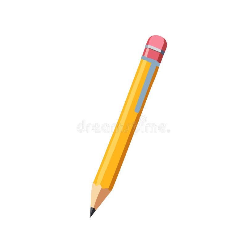Pencil Flat Design Vector Illustration Stock Vector - Illustration of ...