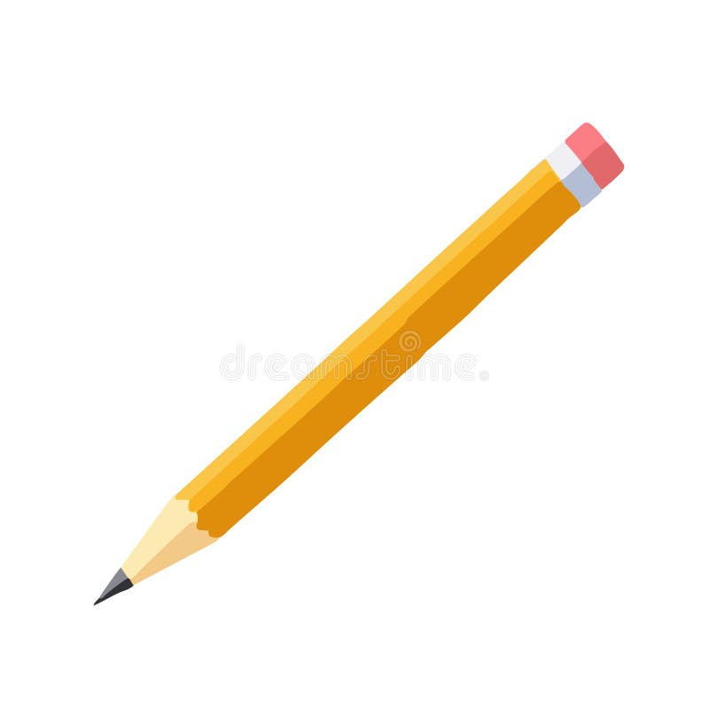 Pencil Flat Design Vector Illustration Stock Vector - Illustration of ...