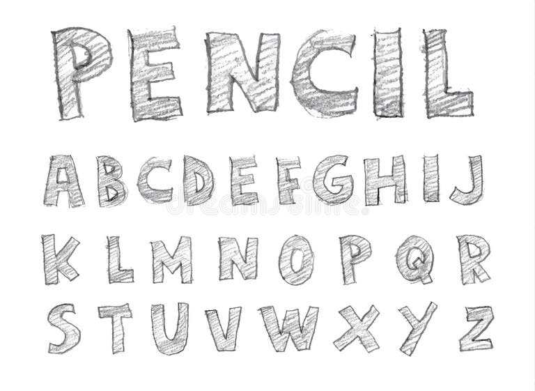 Pencil Font Stock Illustrations – 38,689 Pencil Font Stock ...