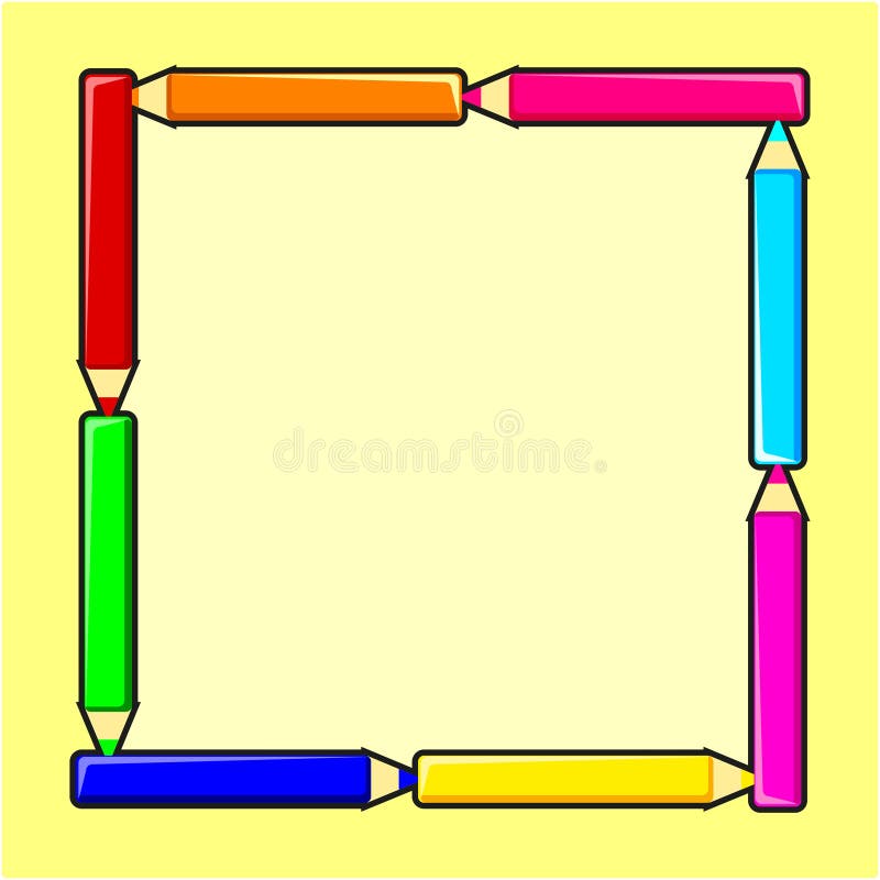 Pencil frame stock illustration. Illustration of forest - 17623906