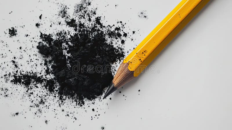 Pencil Graphite Dust on White Background Stock Photo - Image of texture ...
