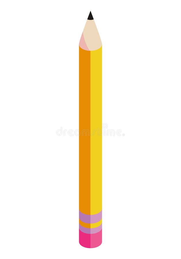 Pencil Graphite Supply Isometric Stock Vector - Illustration of color ...