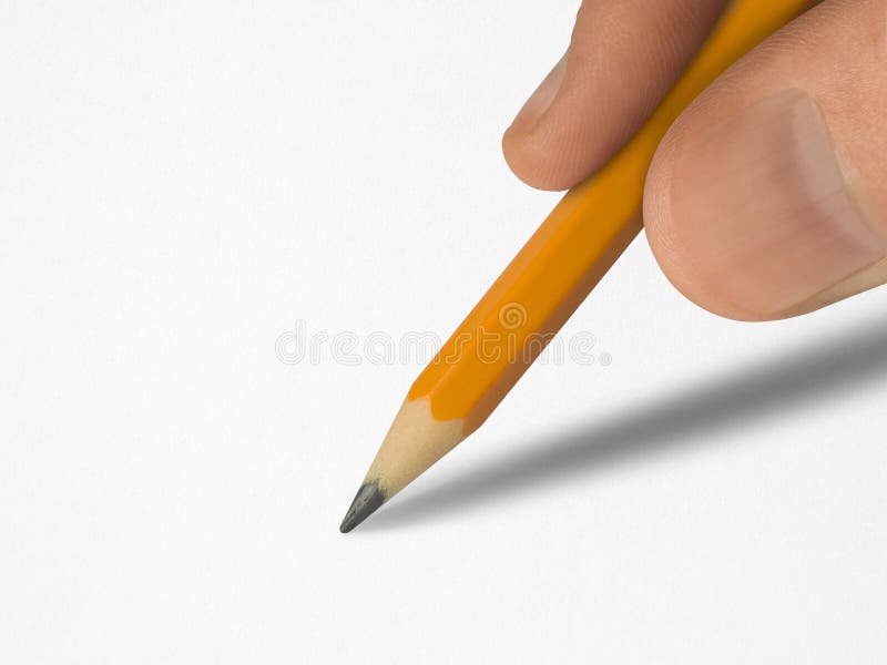 Pencil in hand stock photo. Image of hand, think, mathematics - 1532406