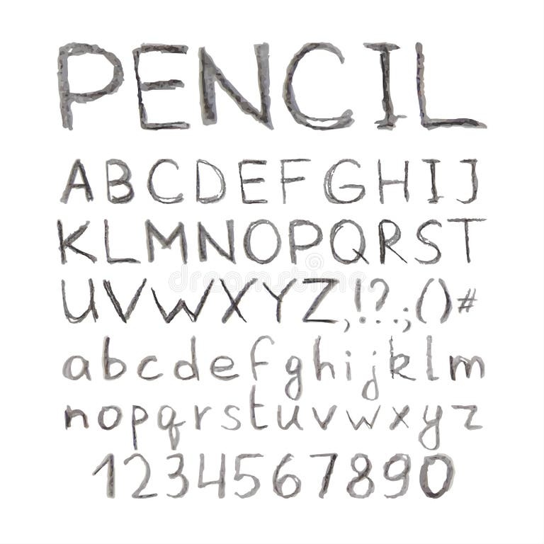 Pencil Font Stock Illustrations – 20,025 Pencil Font Stock ...
