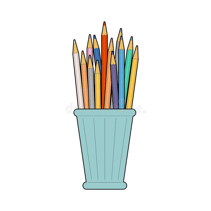 Cartoon Pencil Holder Stock Illustrations – 451 Cartoon Pencil Holder ...