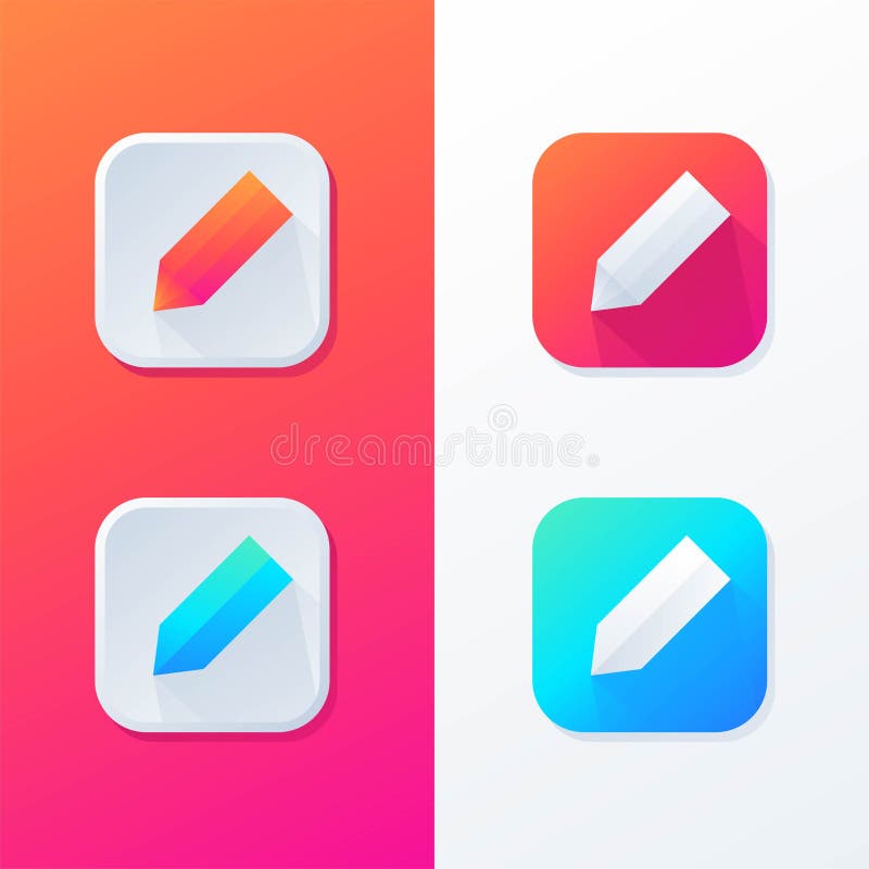 Pencil icon application stock vector. Illustration of project - 152887800