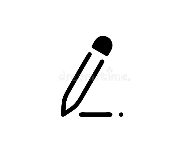 Pencil Icon in Black Vector Image Stock Illustration - Illustration of ...